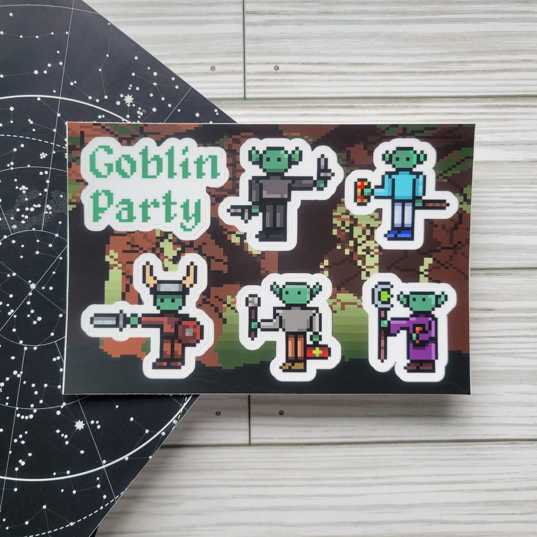 Goblin Party Stickersheet 6 Sticker Matte Vinyl Sticker Sheet Monster ...