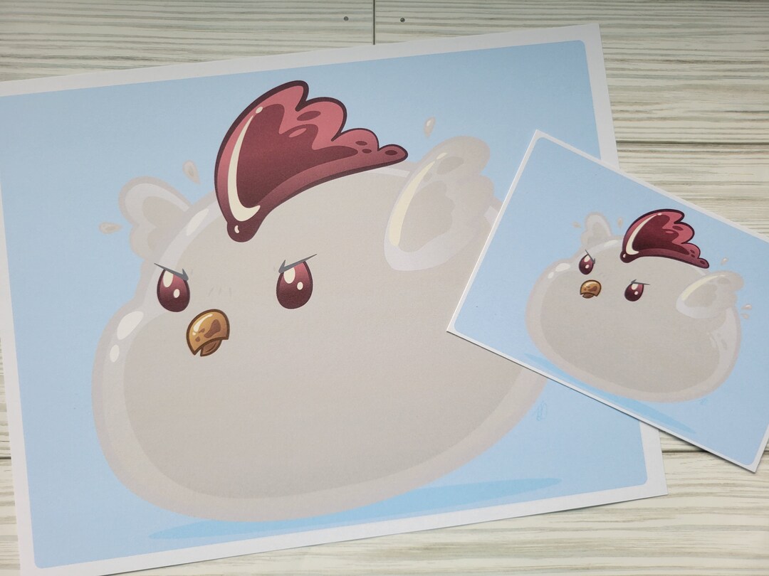 Chicken Slime Art Print Small 4x6 and Large 8.5x11 Sizes Available ...