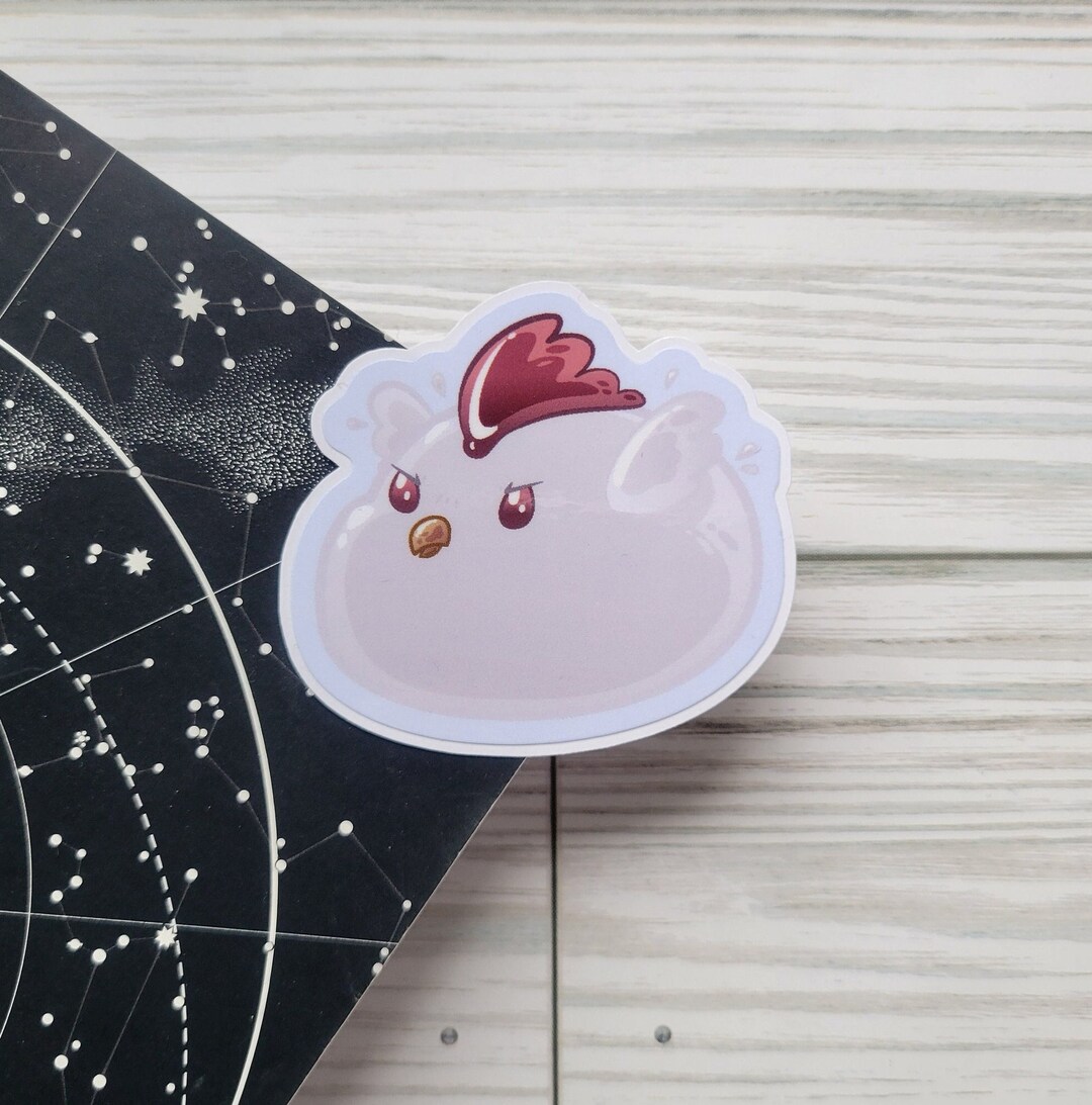 Chicken Slime Sticker Vinyl Glossy Water Resistant Cute Kawaii Farm ...