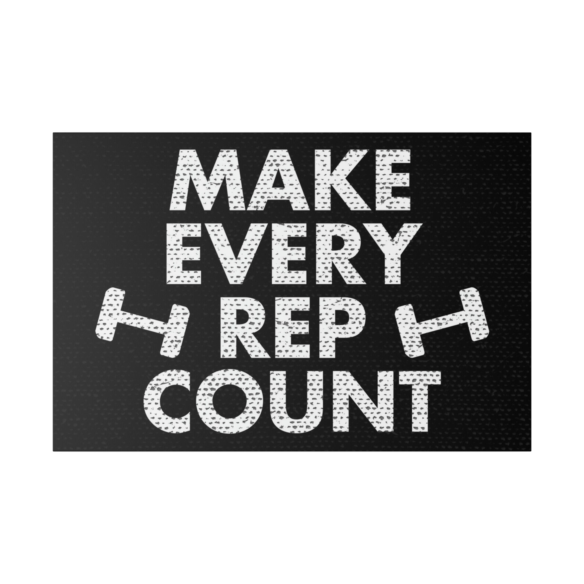 Make Every Rep Count Canvas, Home Gym Decor, Quote Wall Art ...