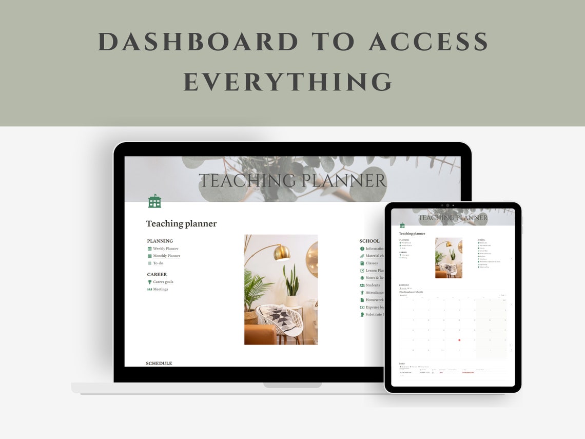 Notion Template for Teachers Notion Planner for Class - Etsy Canada