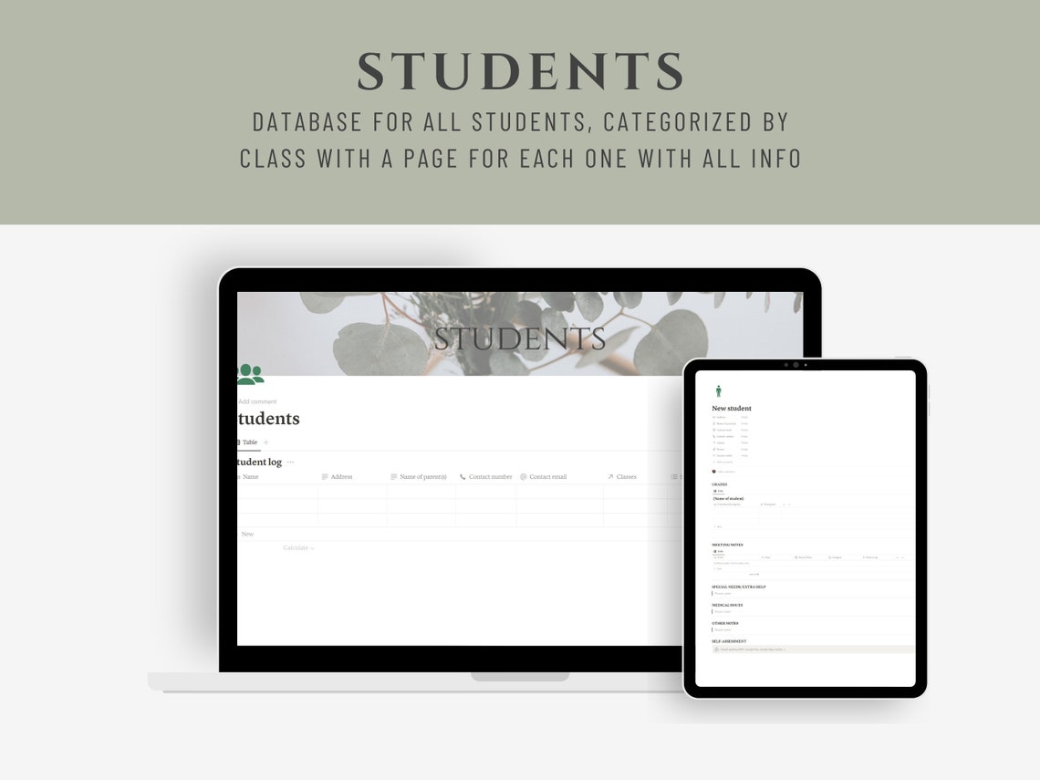 Notion Template for Teachers Notion Planner for Class - Etsy Canada