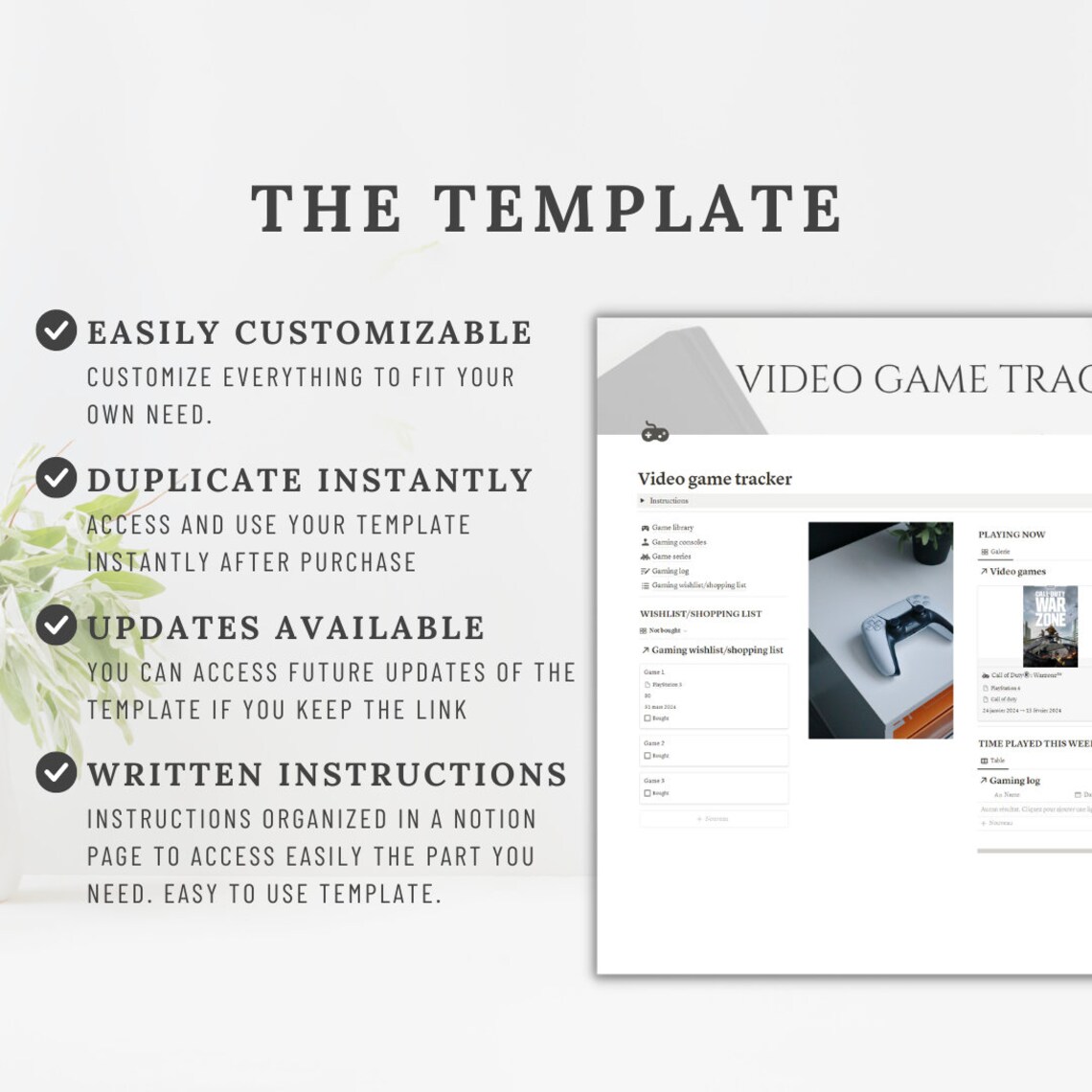 Notion Template Video Game Tracker, Gaming Journal Notion Dashboard ...
