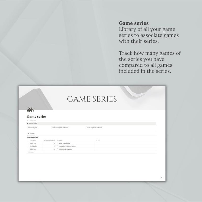 Notion Template Video Game Tracker | Gaming Log, Gaming Journal ...