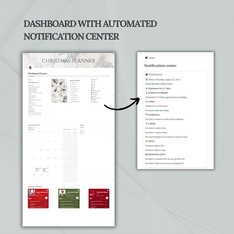 Notion Template Christmas Planner | Holiday Planner, Budget Tracker ...