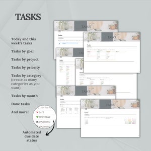 Notion Template Yearly Planner | Goal Tracker, Task Manager, Project ...