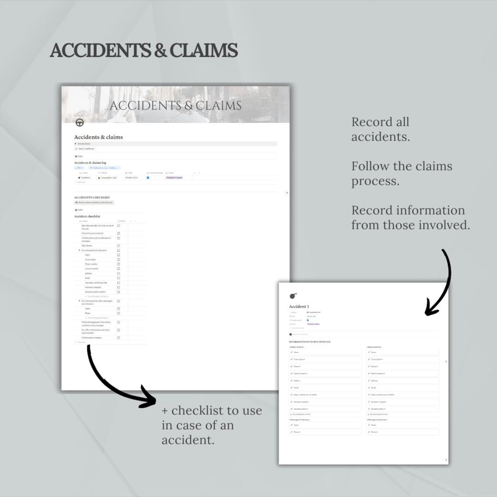 Notion Template Vehicle Management | Maintenance Log, Fuel Tracker ...