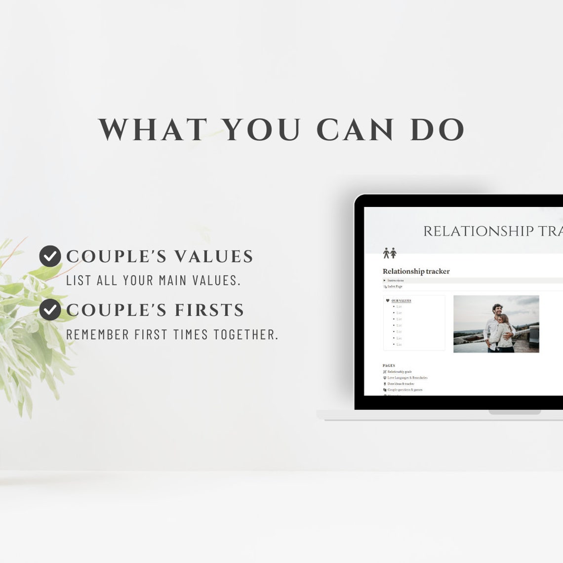 Notion Template Relationship Planner, Notion Aesthetic Relationship ...