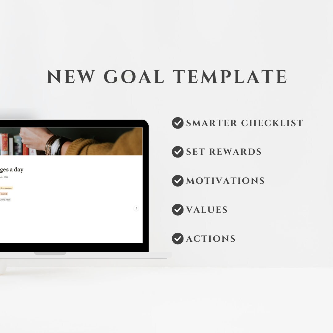 Notion Goal Planner Template Goal Tracker Notion Dashboard Life Planner ...