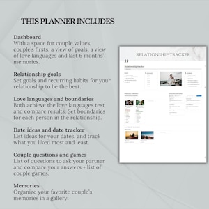 Notion Template Relationship Tracker | Couple Goals, Partner Goals ...