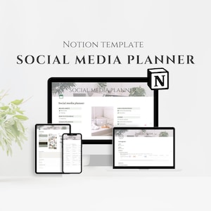 Notion Template Social Media Planner, Content Calendar Notion Planner, Marketing Planner, Tiktok ...