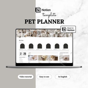 Notion Template Pet Planner | Pet Tracker, Notion Life Template ...