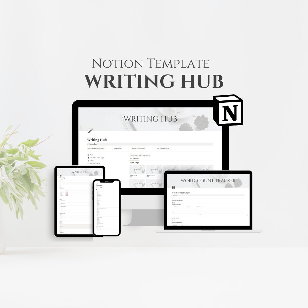 Notion Template for Writers, Novel Planner, Author Planner, Notion ...
