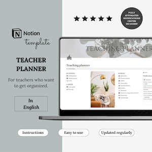 Notion Template for Teachers Notion Planner for Class Management Planner Template Lesson Planner ...