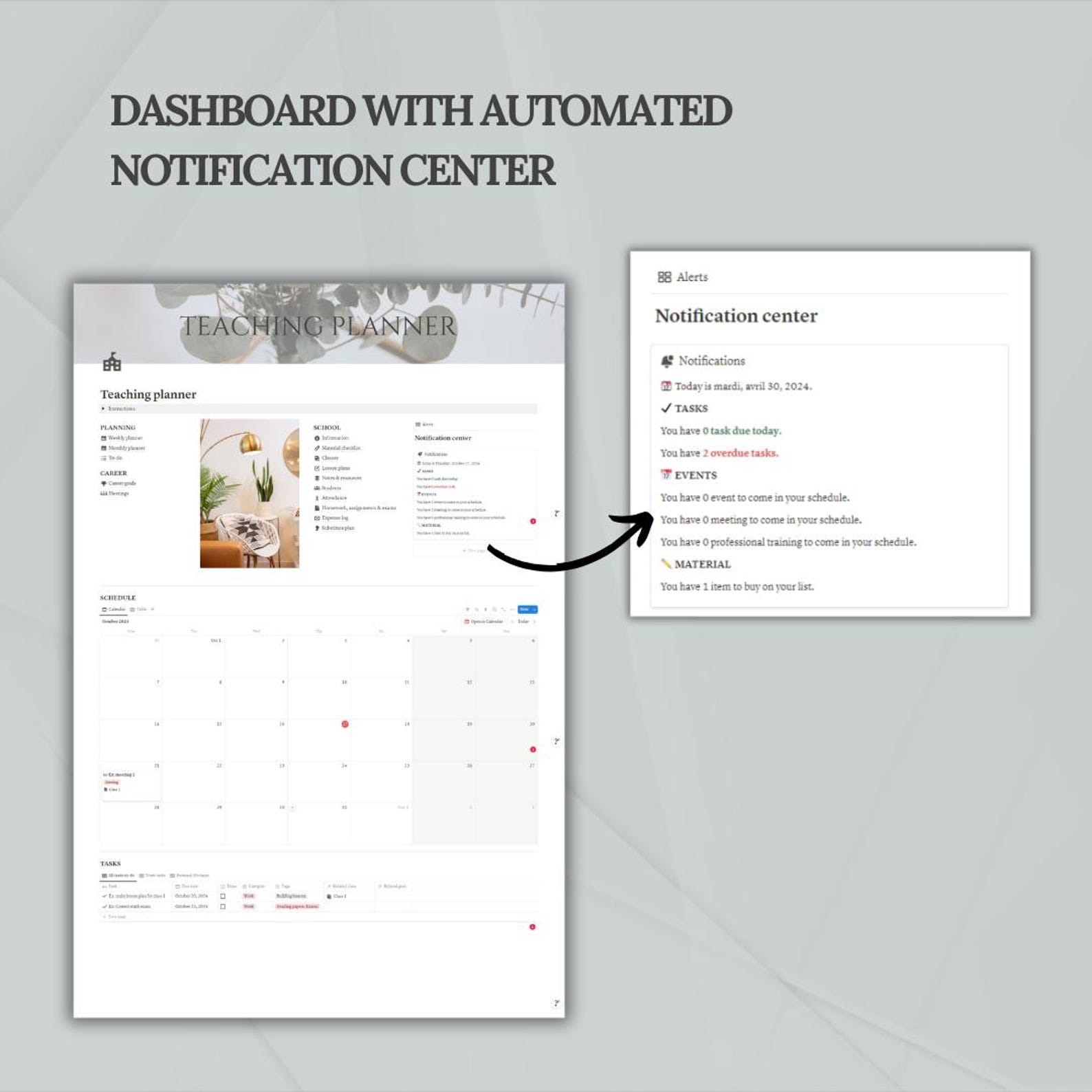 Notion Teacher Template | Lesson Planner, Class Management & Student ...