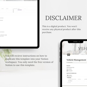 Notion Template Vehicle Management Planner, Car Management, Maintenance ...
