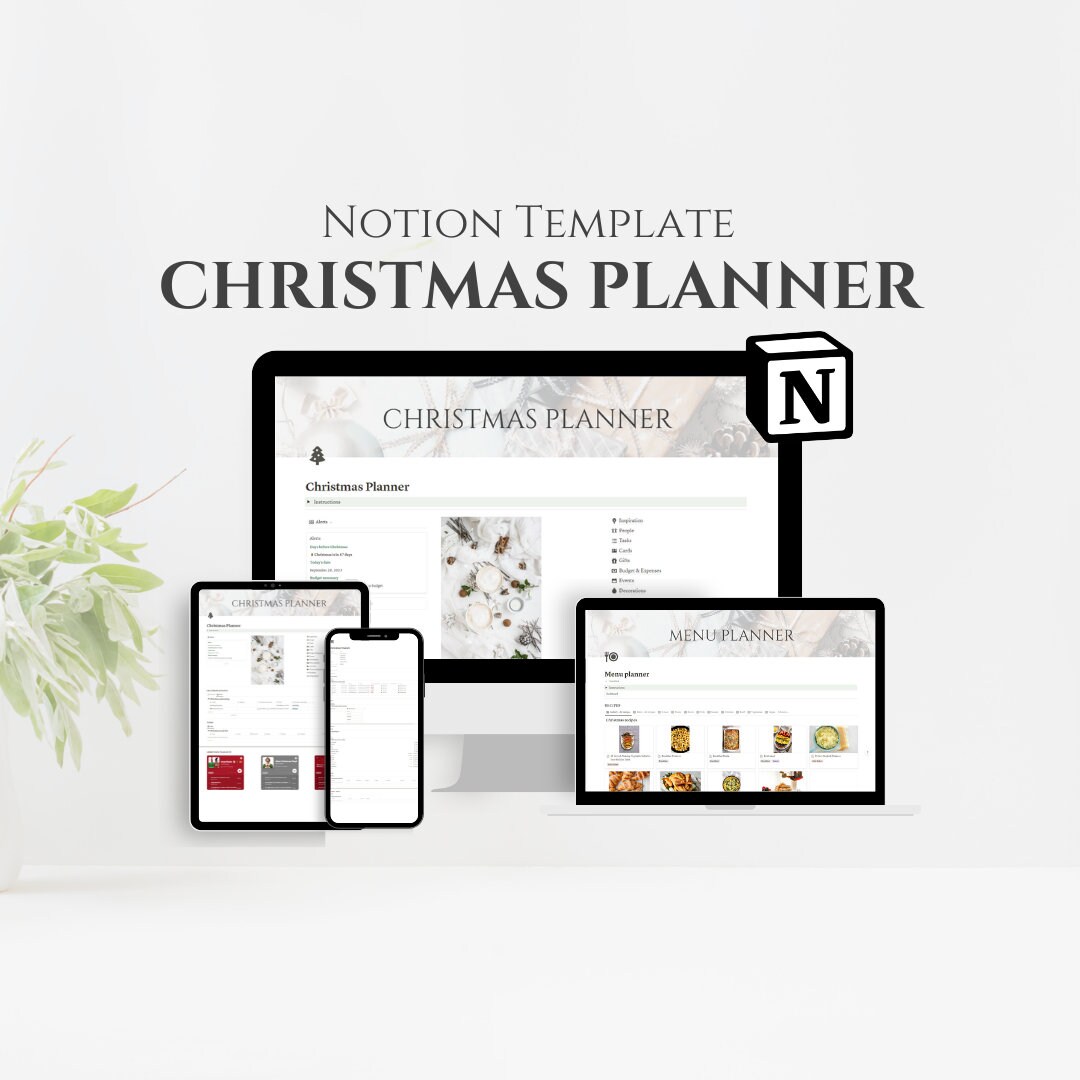 Notion Template Christmas Planner, Holiday Planner, Christmas Budget ...