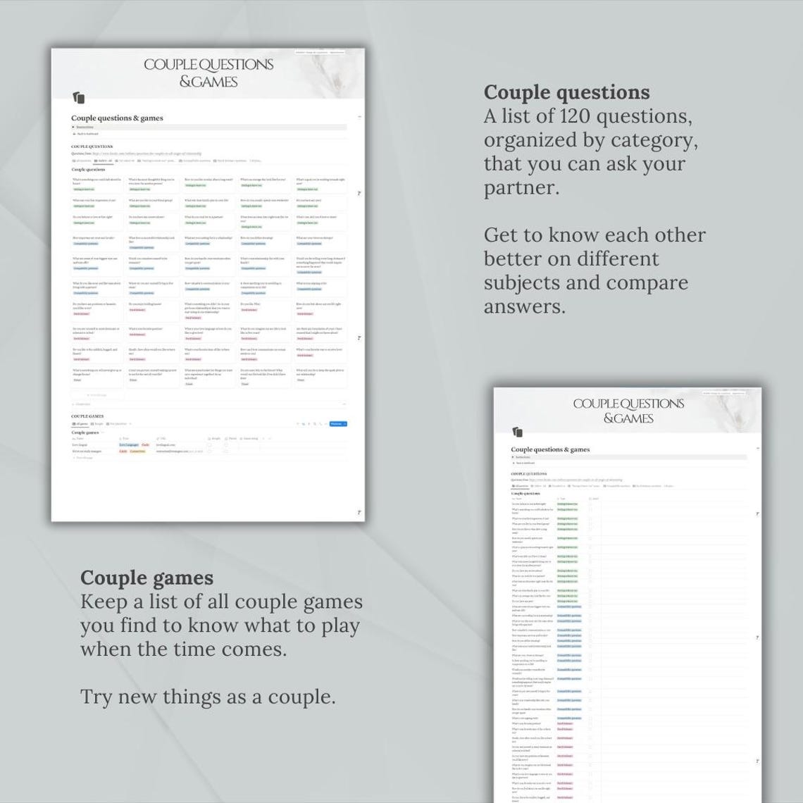 Notion Template Relationship Tracker | Couple Goals, Partner Goals ...