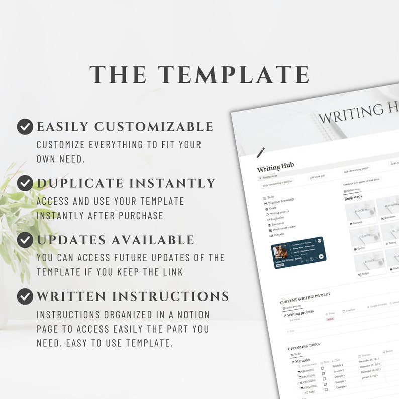 Notion Template for Writers, Novel Planner, Author Planner, Notion ...