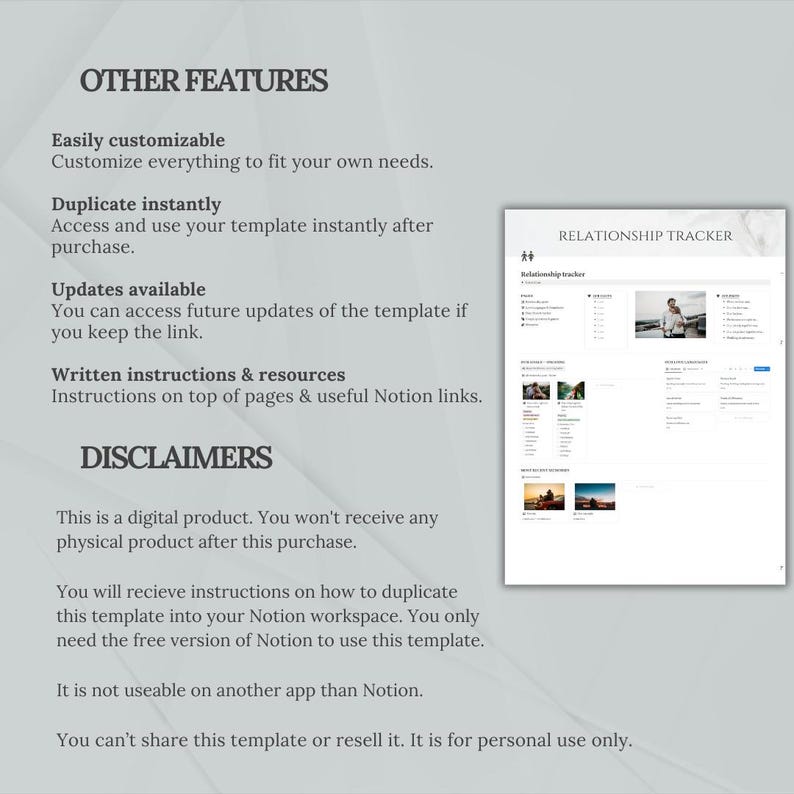Notion Template Relationship Tracker | Couple Goals, Partner Goals ...