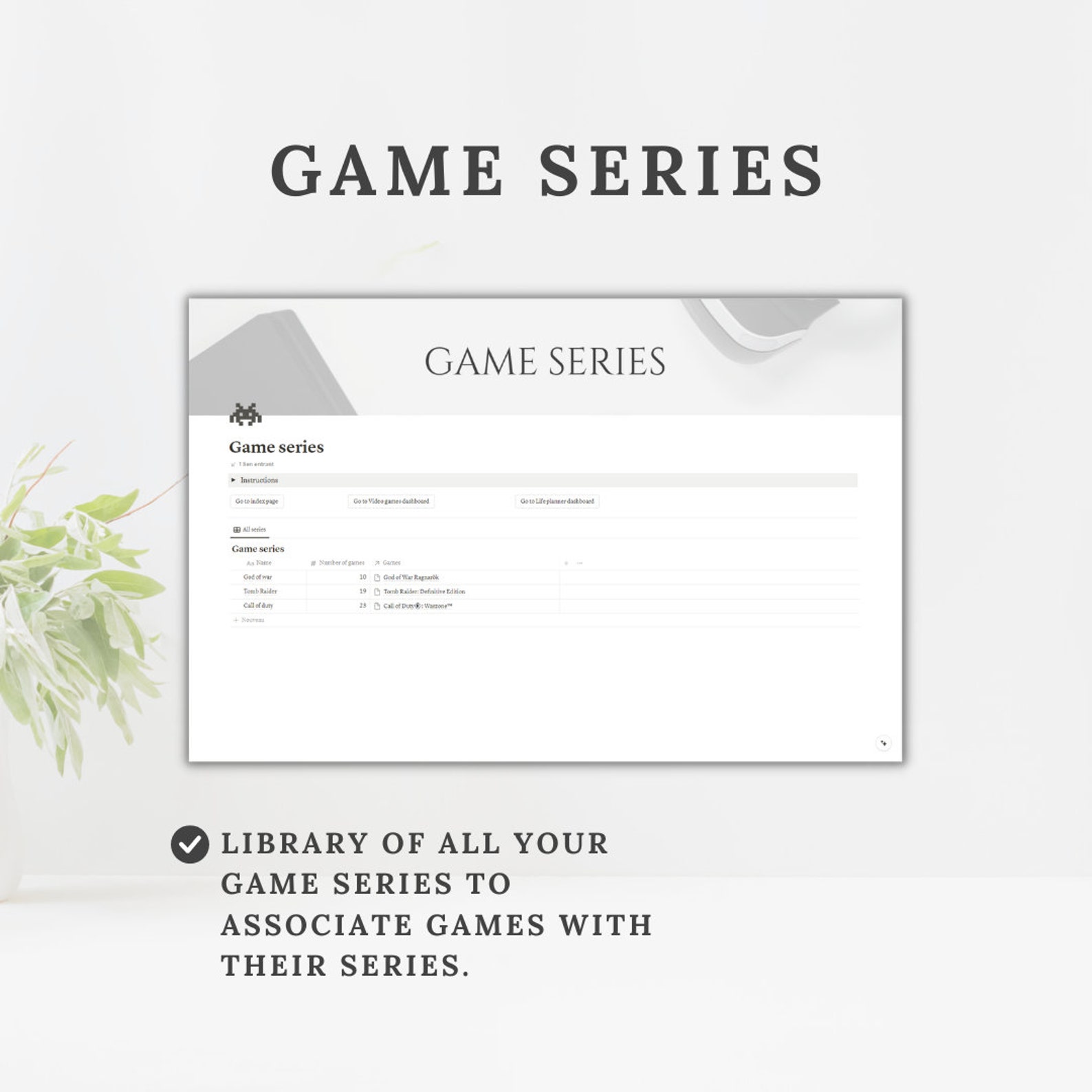 Notion Template Video Game Tracker, Gaming Journal Notion Dashboard ...