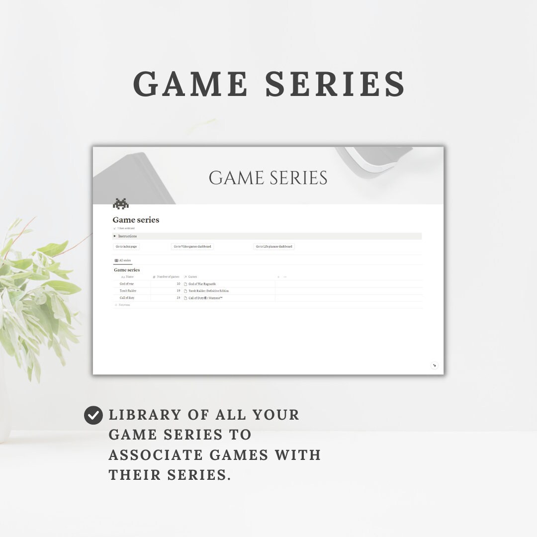 Notion Template Video Game Tracker, Gaming Journal Notion Dashboard ...