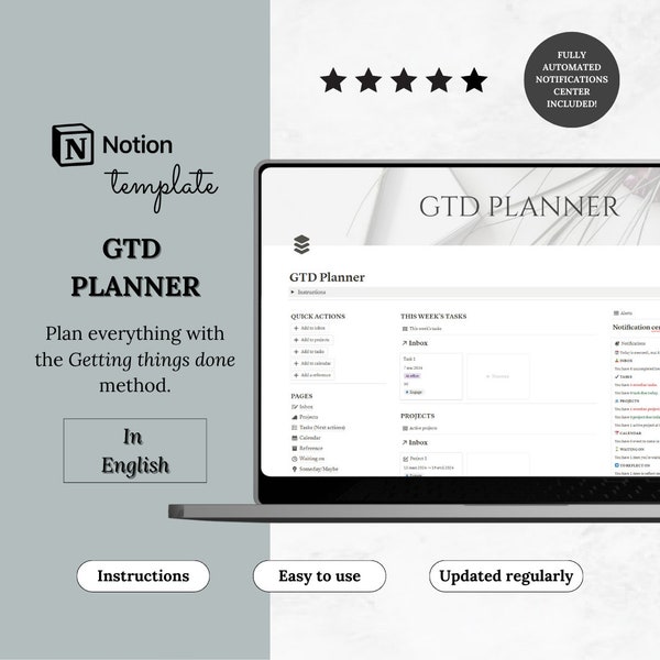 Second Brain Gtd Notion Template - Etsy