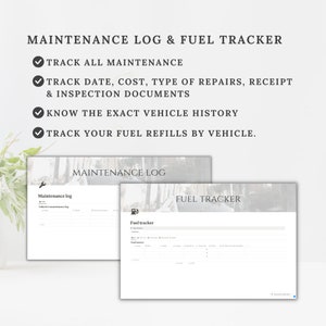 Notion Template Vehicle Management Planner, Car Management, Maintenance ...