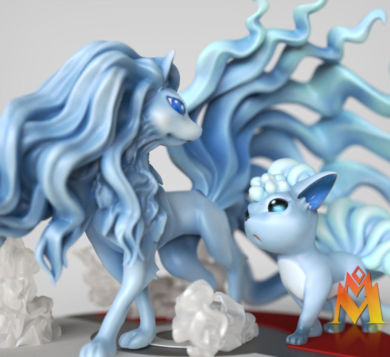 Alola Ninetales & Vulpix Pokemon 3D Printed Collector Model - Etsy