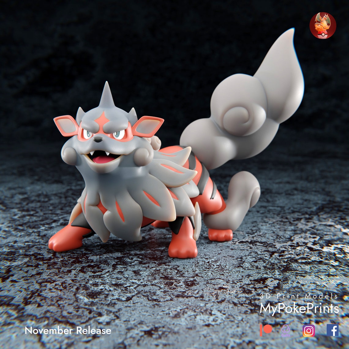 Arcanine Pokemon 3D Printed Collector Model - Etsy
