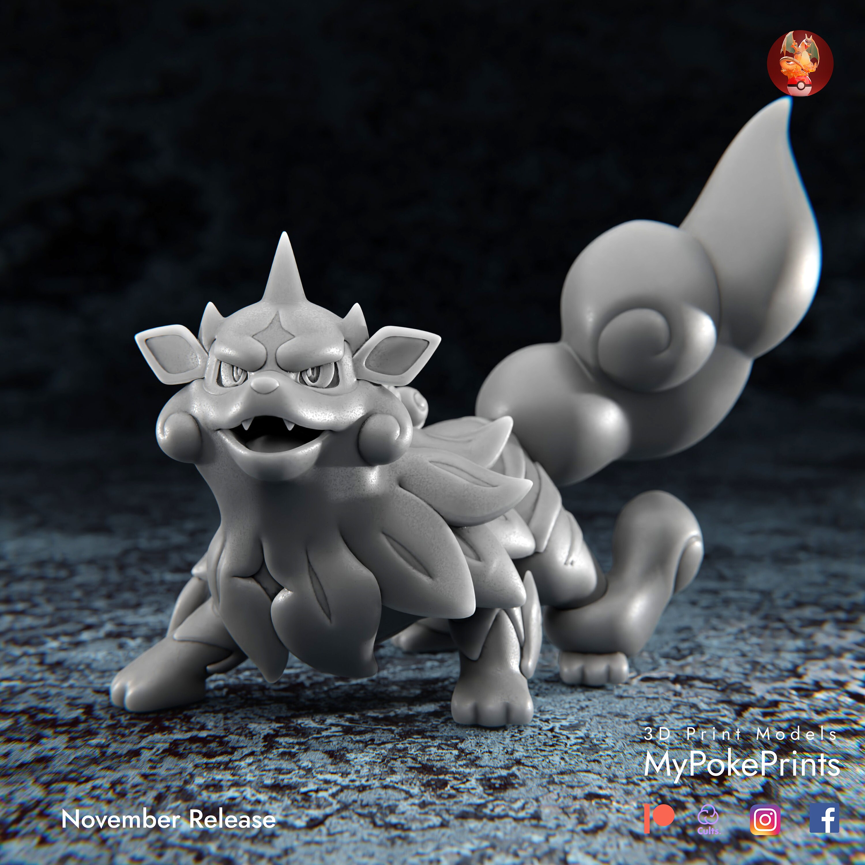 Arcanine Pokemon 3D Printed Collector Model - Etsy