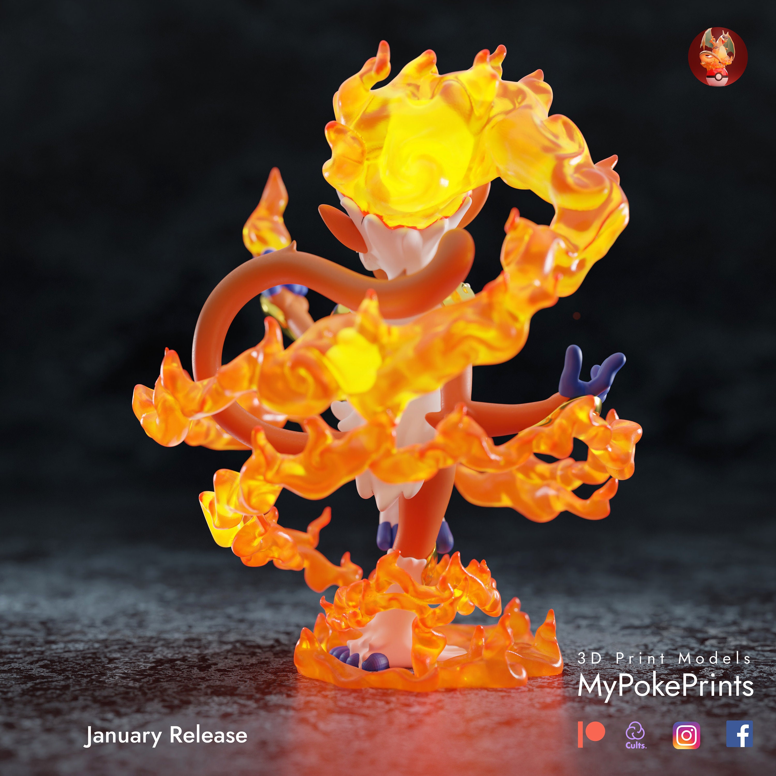 Infernape Pokemon 3D Printed Collector Model - Etsy