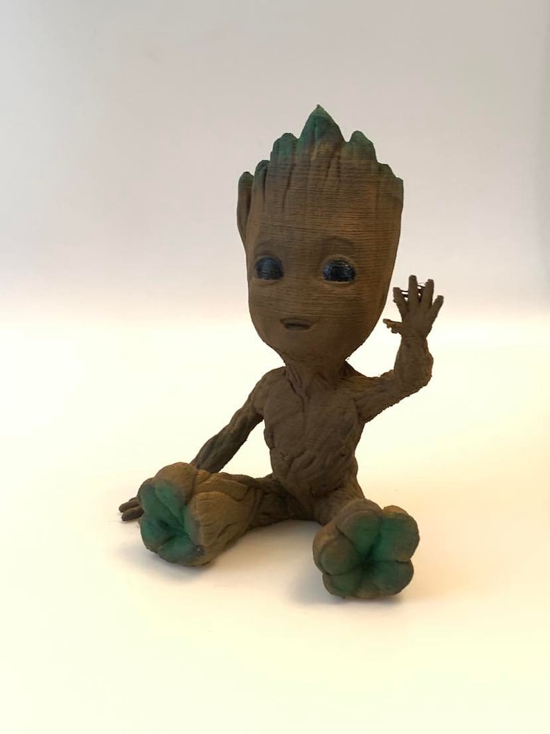 Baby Groot 3D Printed Collector Model Hand Painted - Etsy