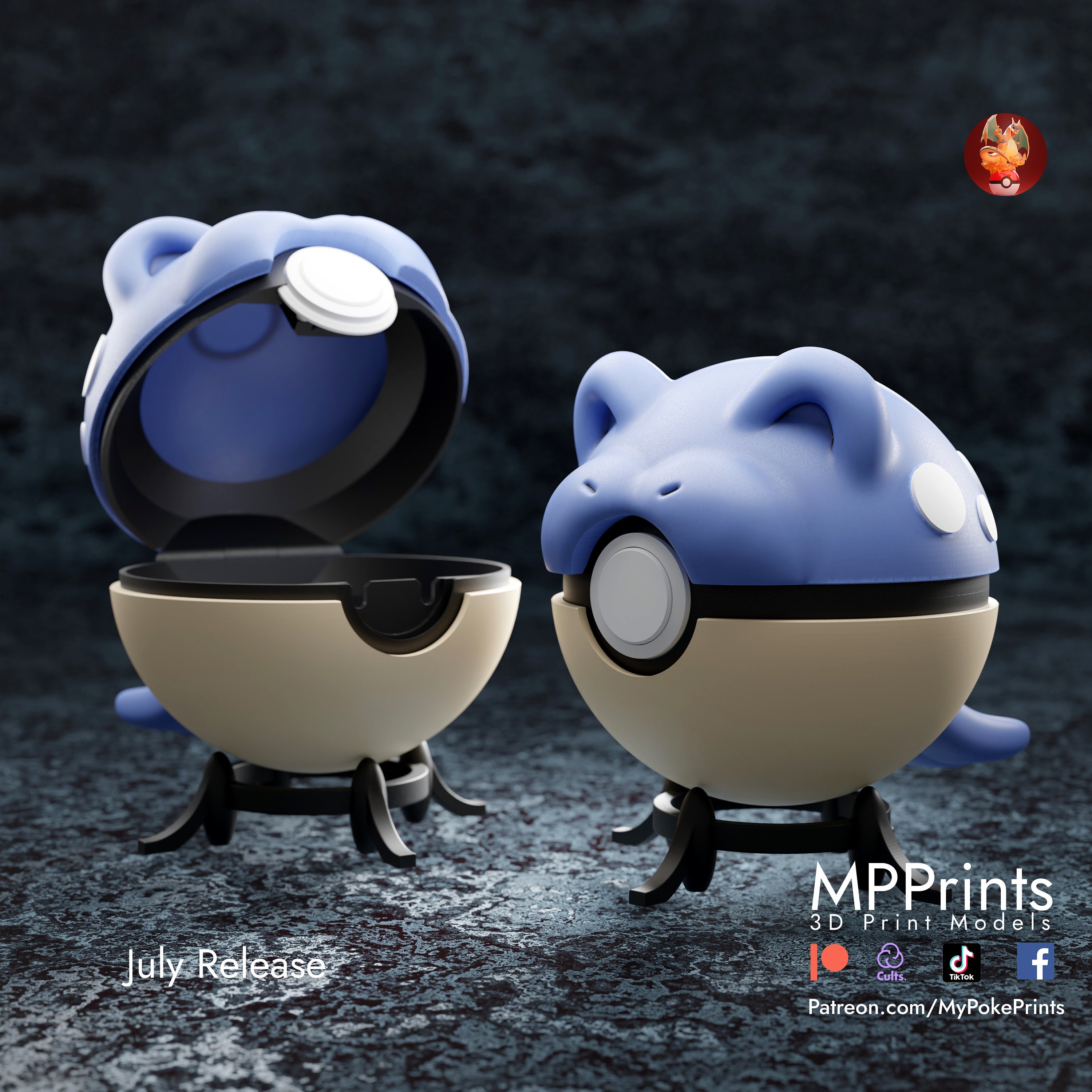 Pokemon Themed Pokeball Pokemon 3D Printed Collector Model - Etsy