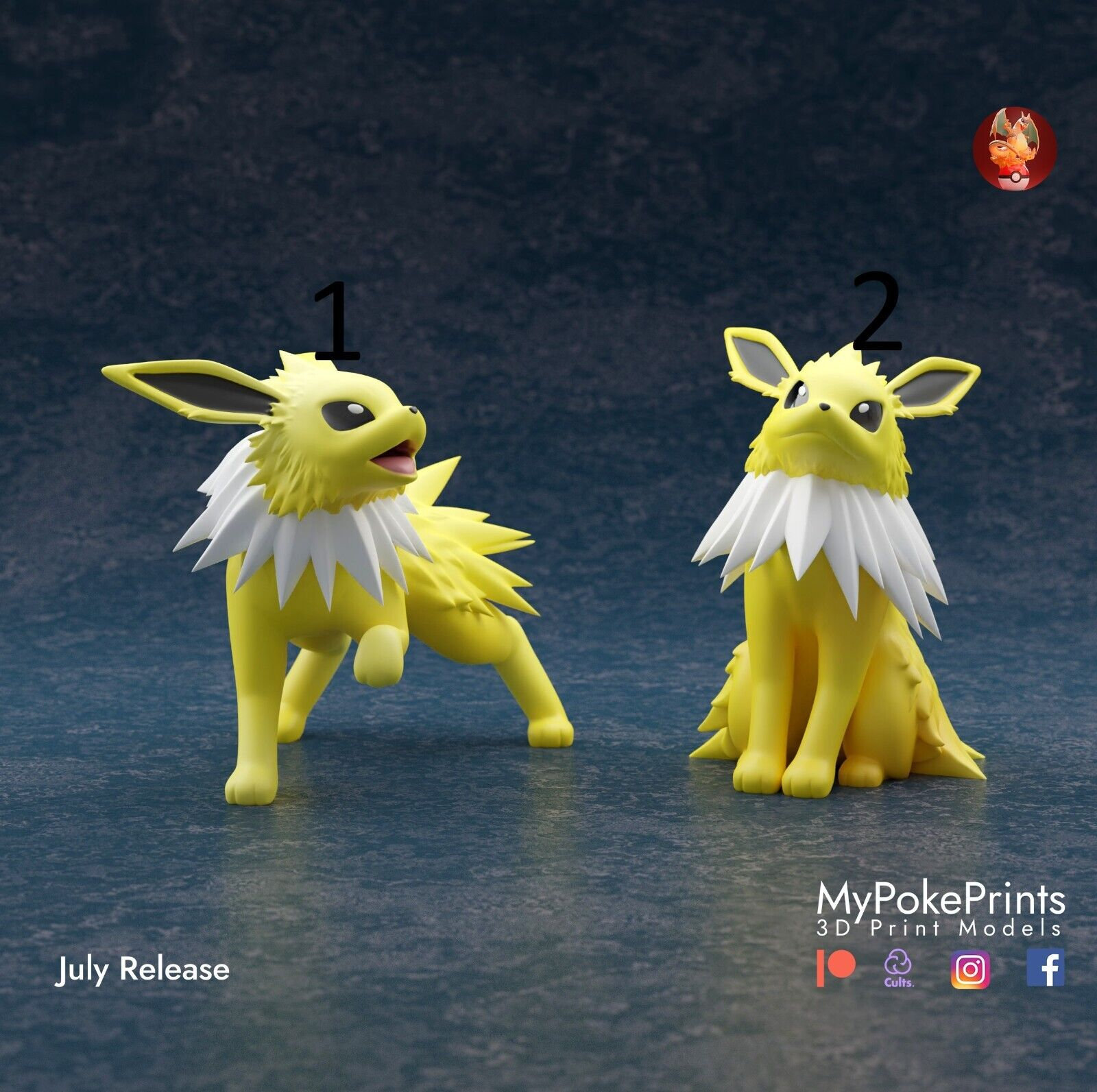 JOLTEON Pokemon 3D Printed Collector Model - Etsy