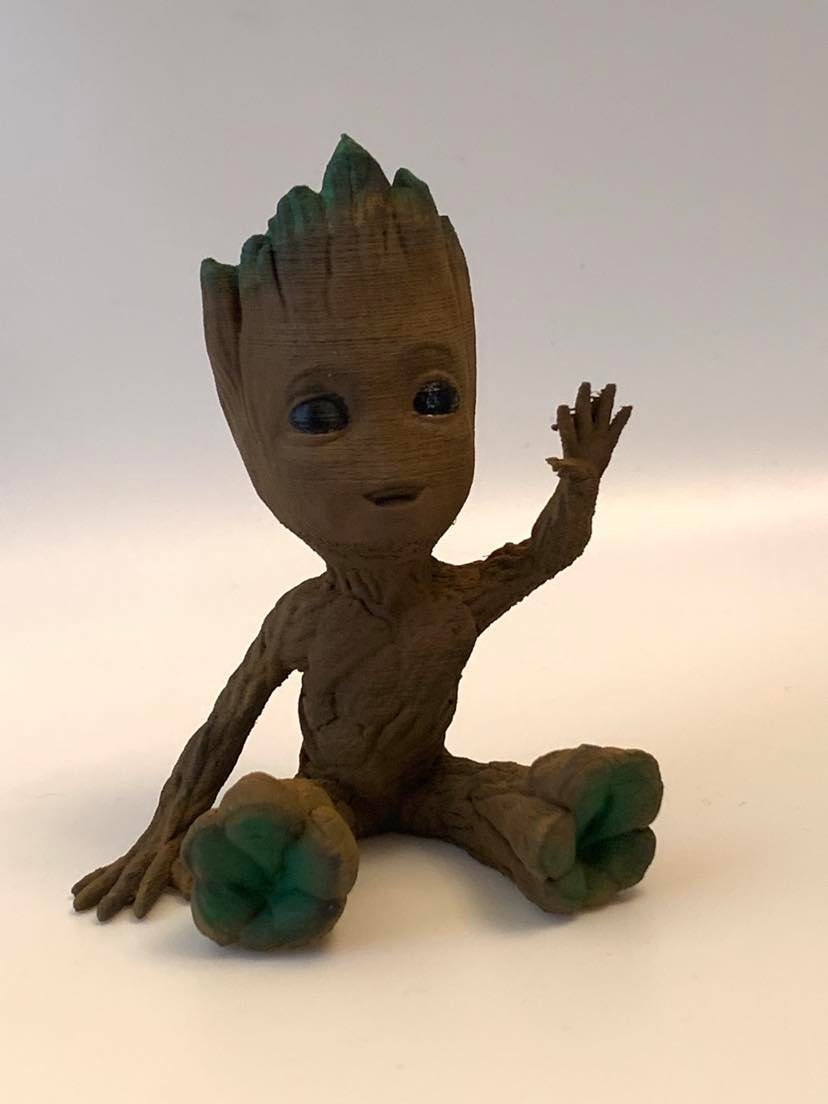 Baby Groot 3D Printed Collector Model Hand Painted - Etsy