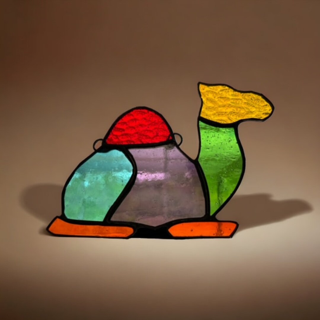 Camel, Stained Glass Window Hanging, Suncatcher - Etsy