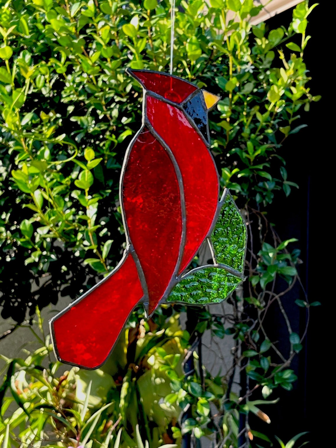 Stained Glass Cardinal Suncatcher - Etsy
