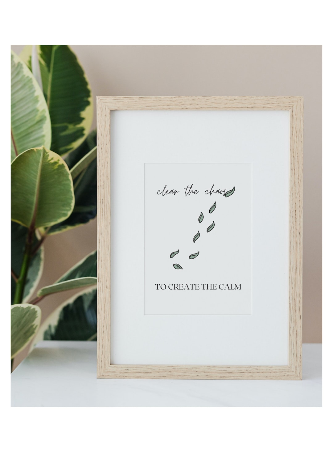 Calm Wall Print - Cleaning Inspo Wall Art, Clear the Chaos to Create ...