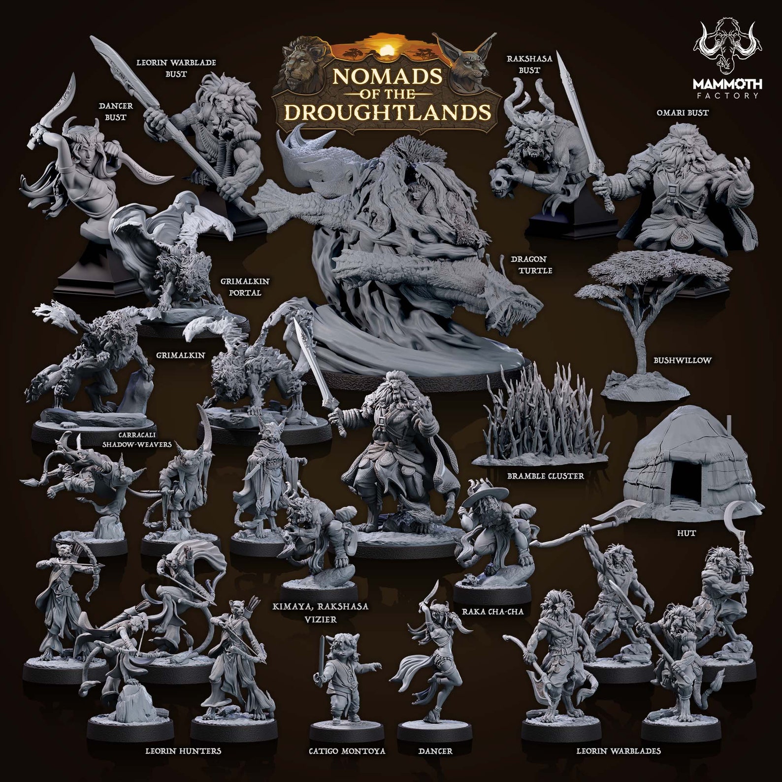 3D RESIN PRINTED FIGURINE (mammoth Factory: Nomads of the Droughtlands ...