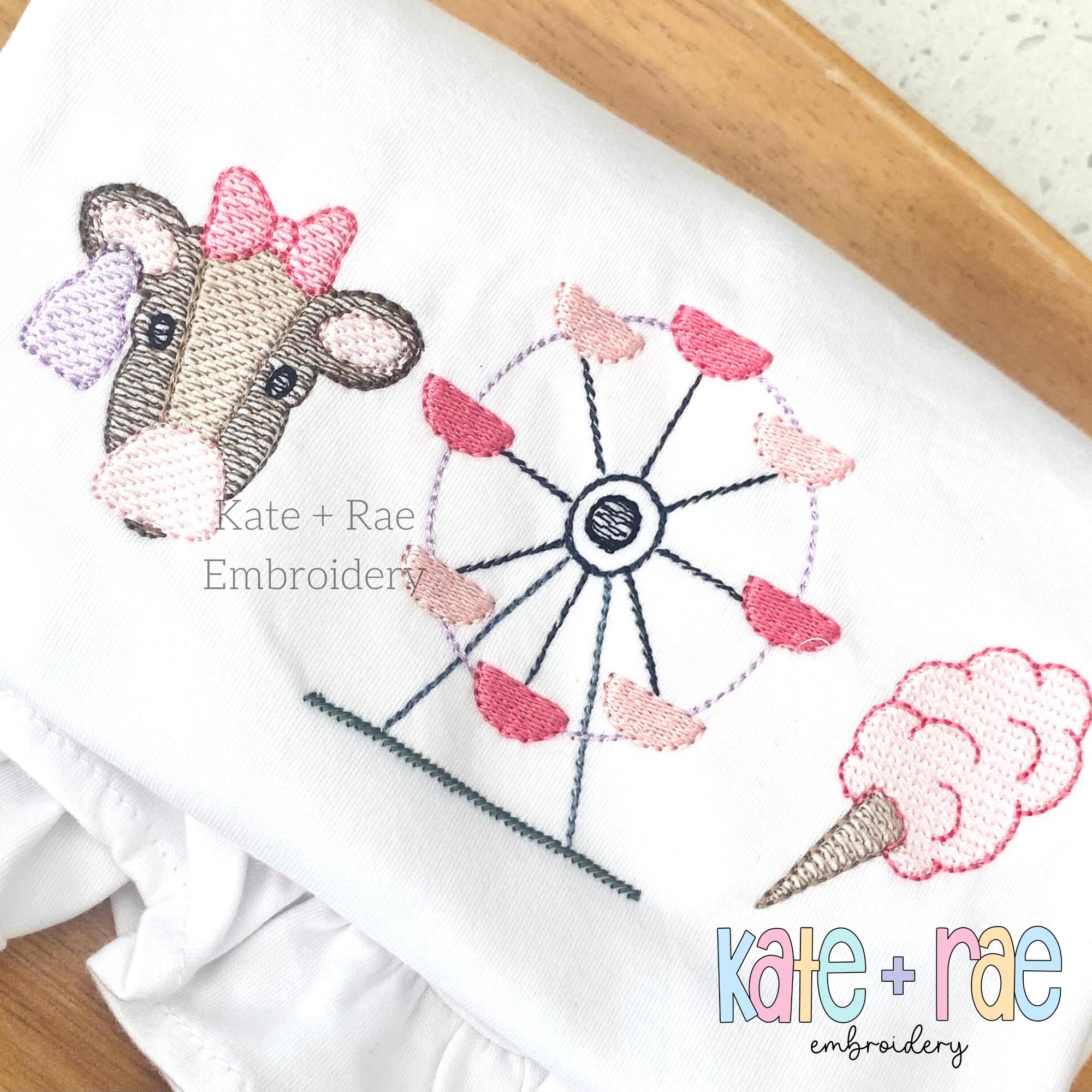 Girl's Fair Sketch Stitch Embroidery Design - Fair Embroidery Design ...