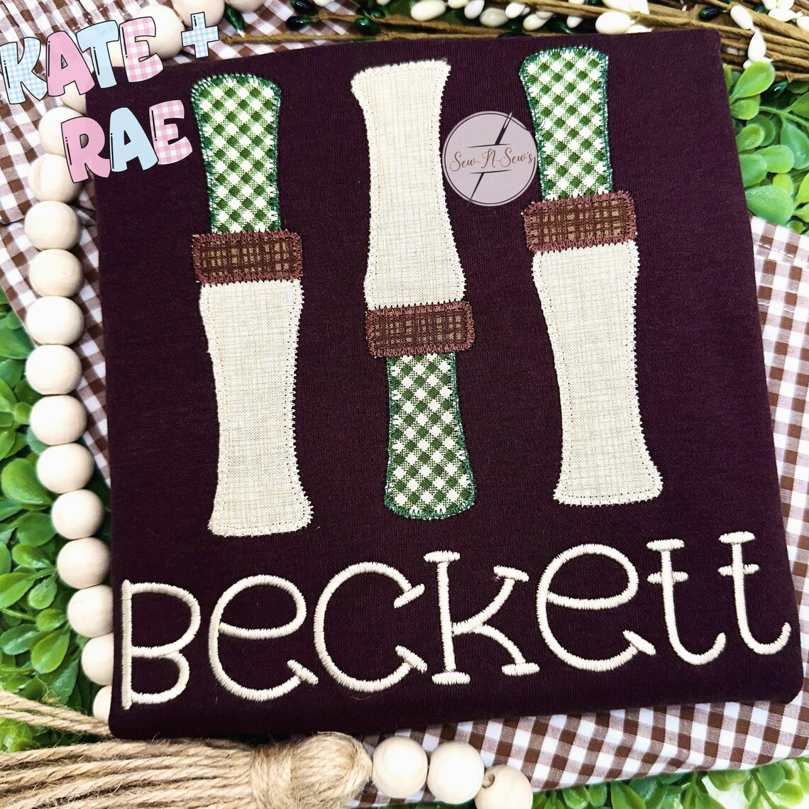 Duck Call Zigzag Applique Embroidery Design - Duck Hunting Embroidery ...