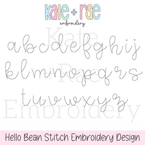 Hello Bean Stitch Embroidery Font • Bean Stitch Embroidery Font ...