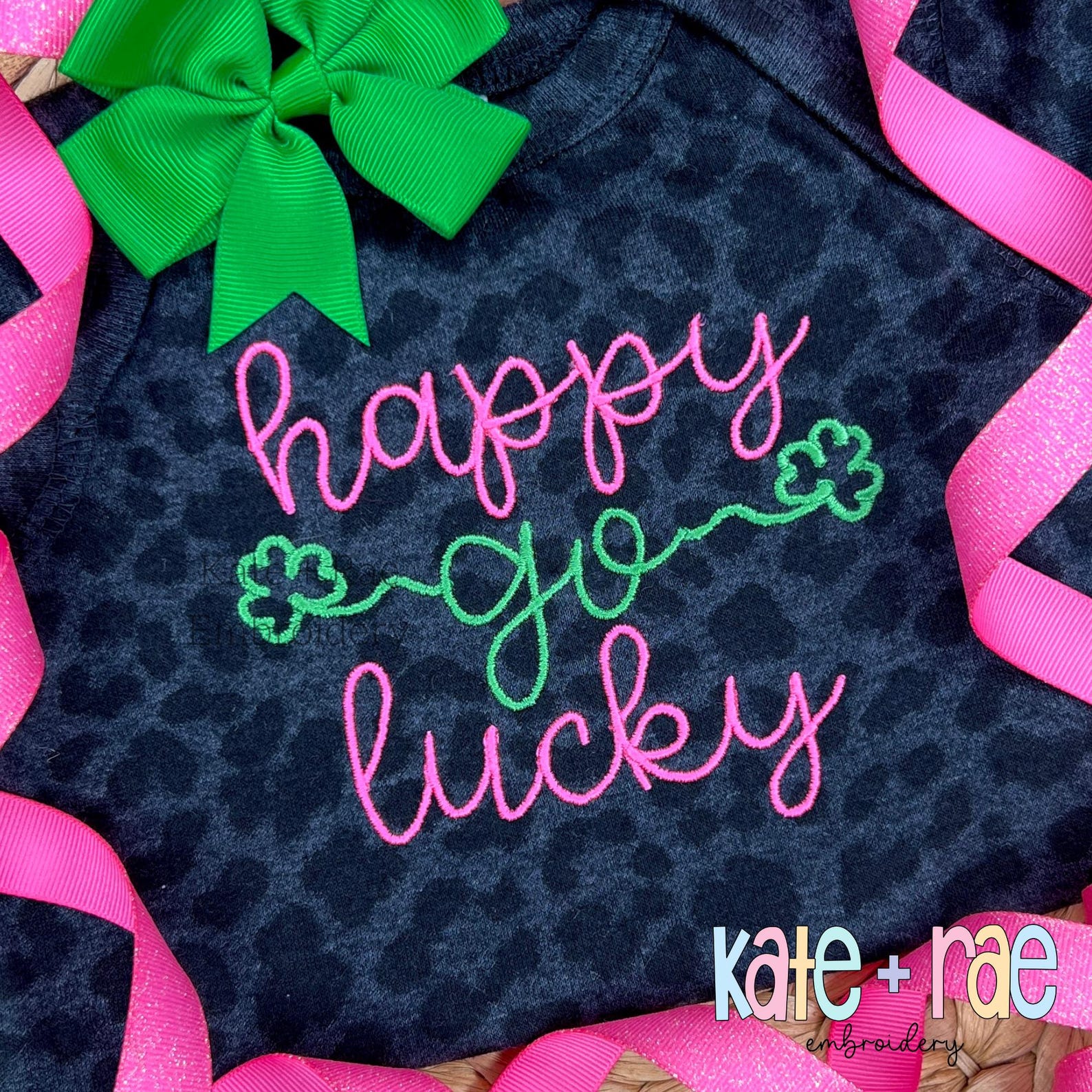 Shamrock Font Add on Embroidery Design • Shamrock Script Embroidery ...