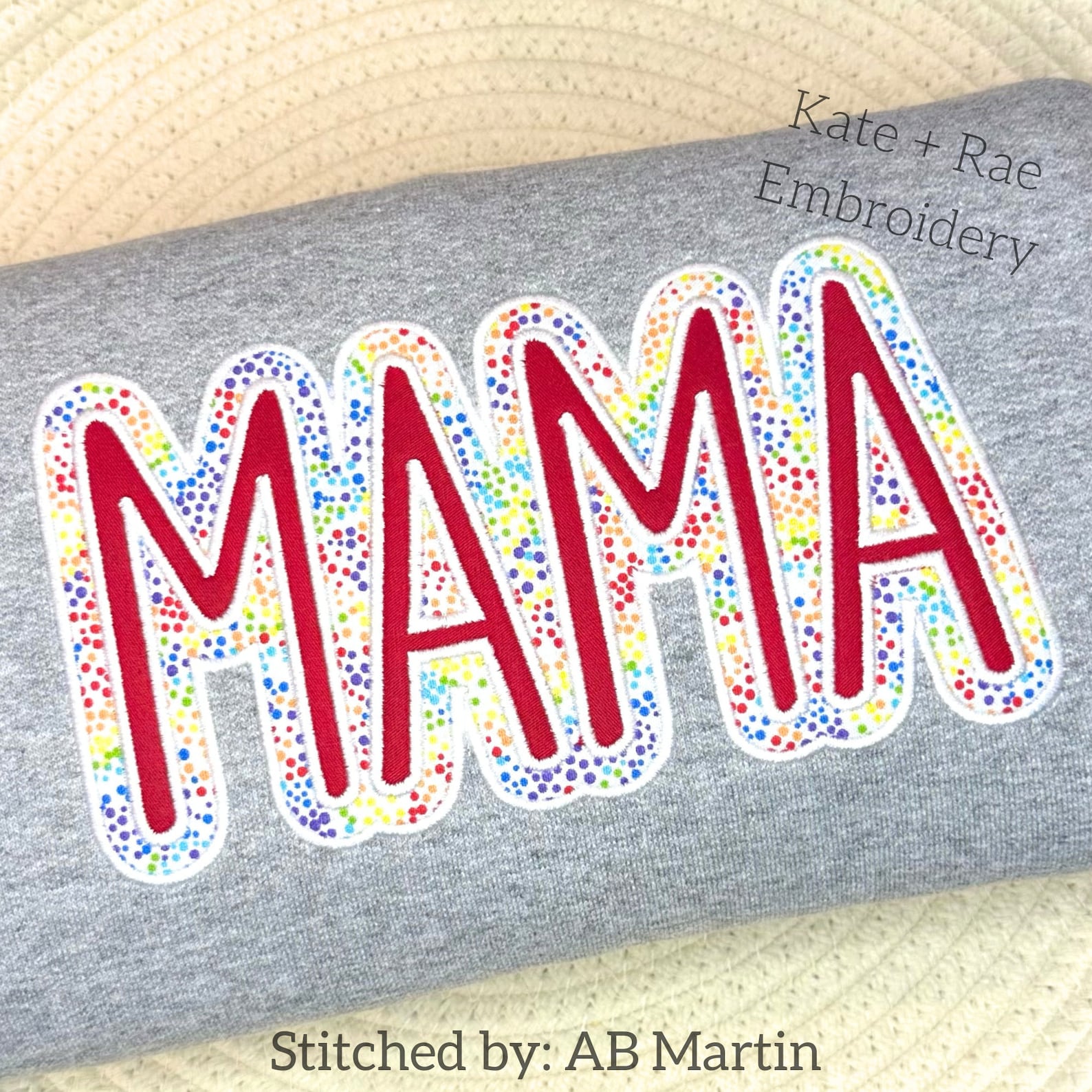 MAMA Double Satin Stitch Applique - MAMA Applique - Satin Applique ...