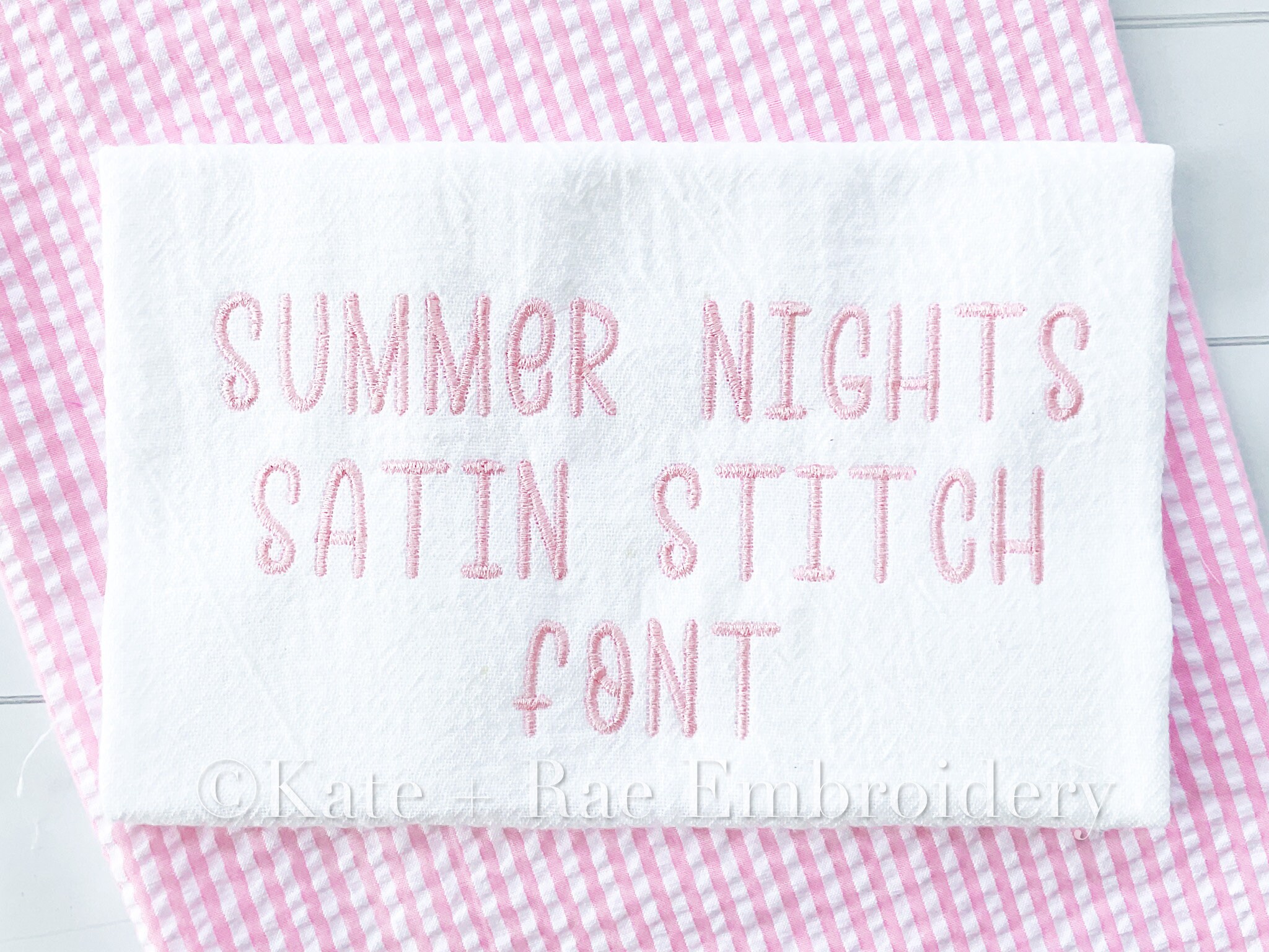 Summer Nights Satin Stitch Embroidery Font Satin Stitch Embroidery Font ...
