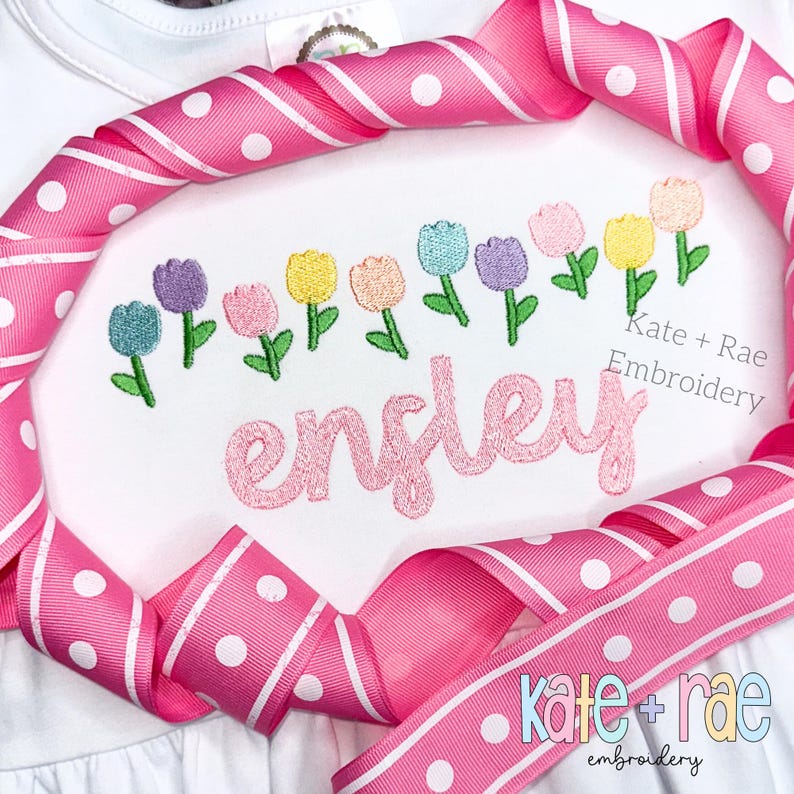 Tulip Party Fill Stitch Embroidery Design • Tulip Fill Stitch ...