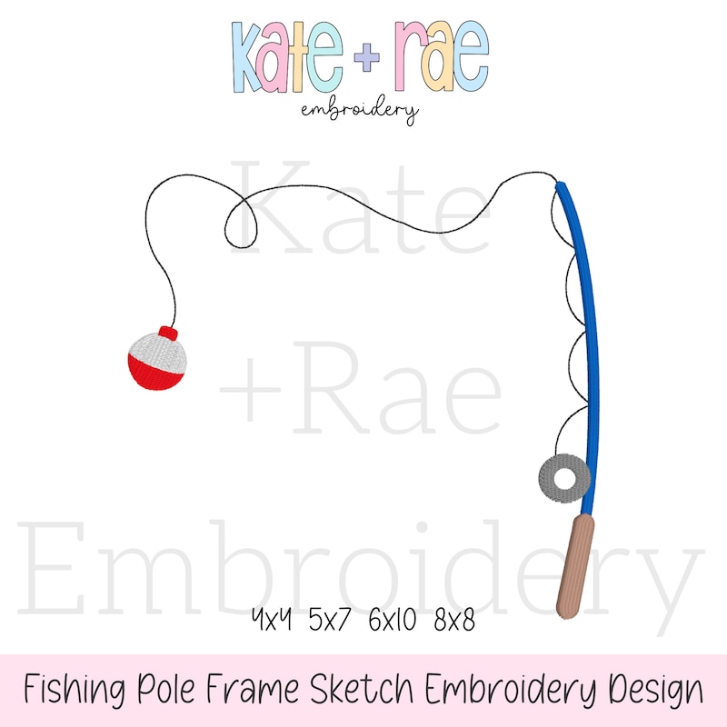 Fishing Embroidery - Etsy