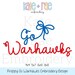 Preppy Warhawks Embroidery Design - Go Warhawks Embroidery Design ...
