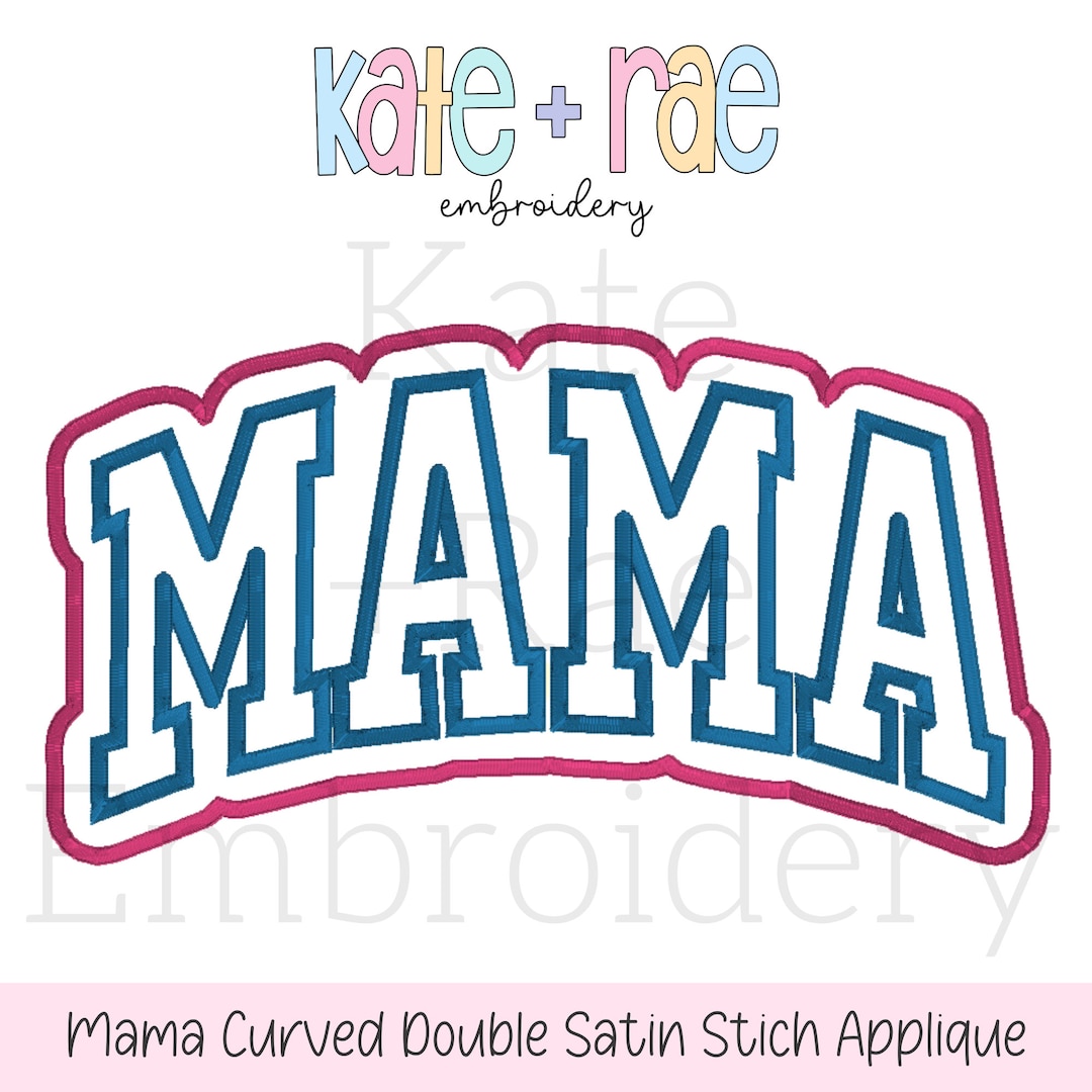 MAMA Curved Double Satin Stitch Applique - MAMA Applique - Satin ...